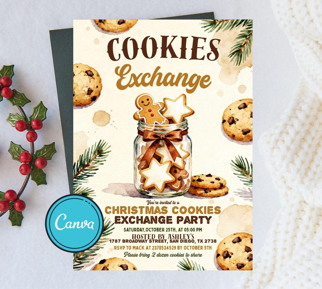 Christmas Cookie Decorating Party Invitation, Holiday Party Invite ...