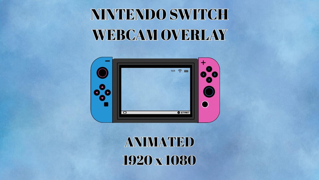 Color Customizable Animated Nintendo Switch Webcam Overlay/border Made ...