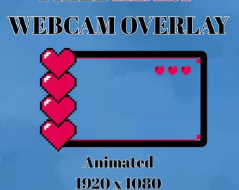 Animated Pixel Heart Webcam Border Cute Stream Assets Kawaii Overlay ...