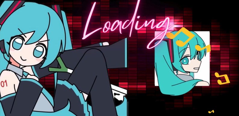 3X Animated MIKU Stream Screen Bundle Overlay - Etsy