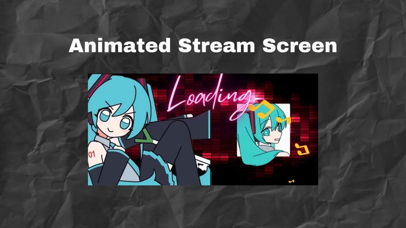 3X Animated MIKU Stream Screen Bundle Overlay - Etsy