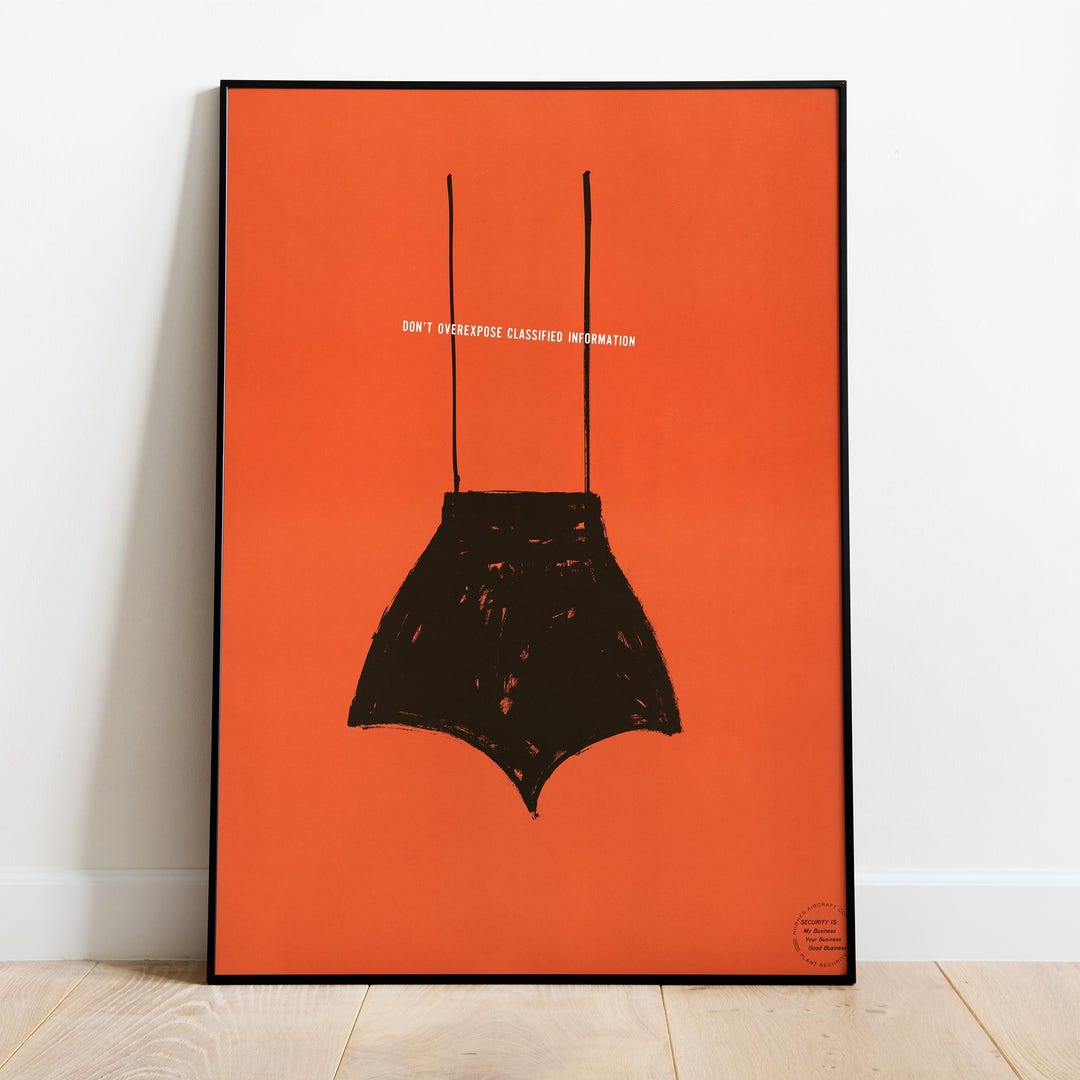 Vintage-inspired Poster - 'don’t Overexpose Classified Information ...