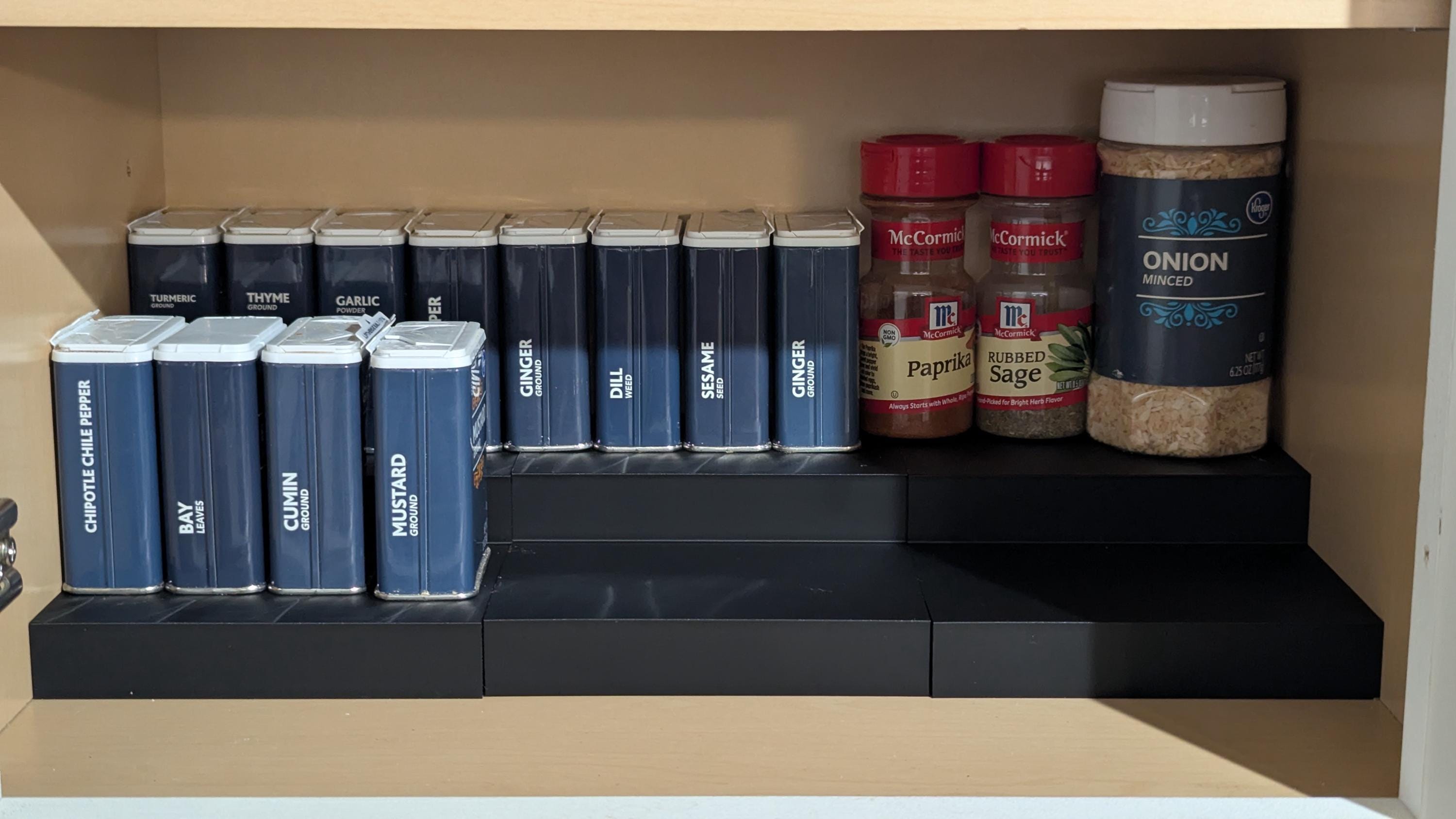 2-tier 3D Printed Spice Rack – Customizable & Compact Storage Solution ...