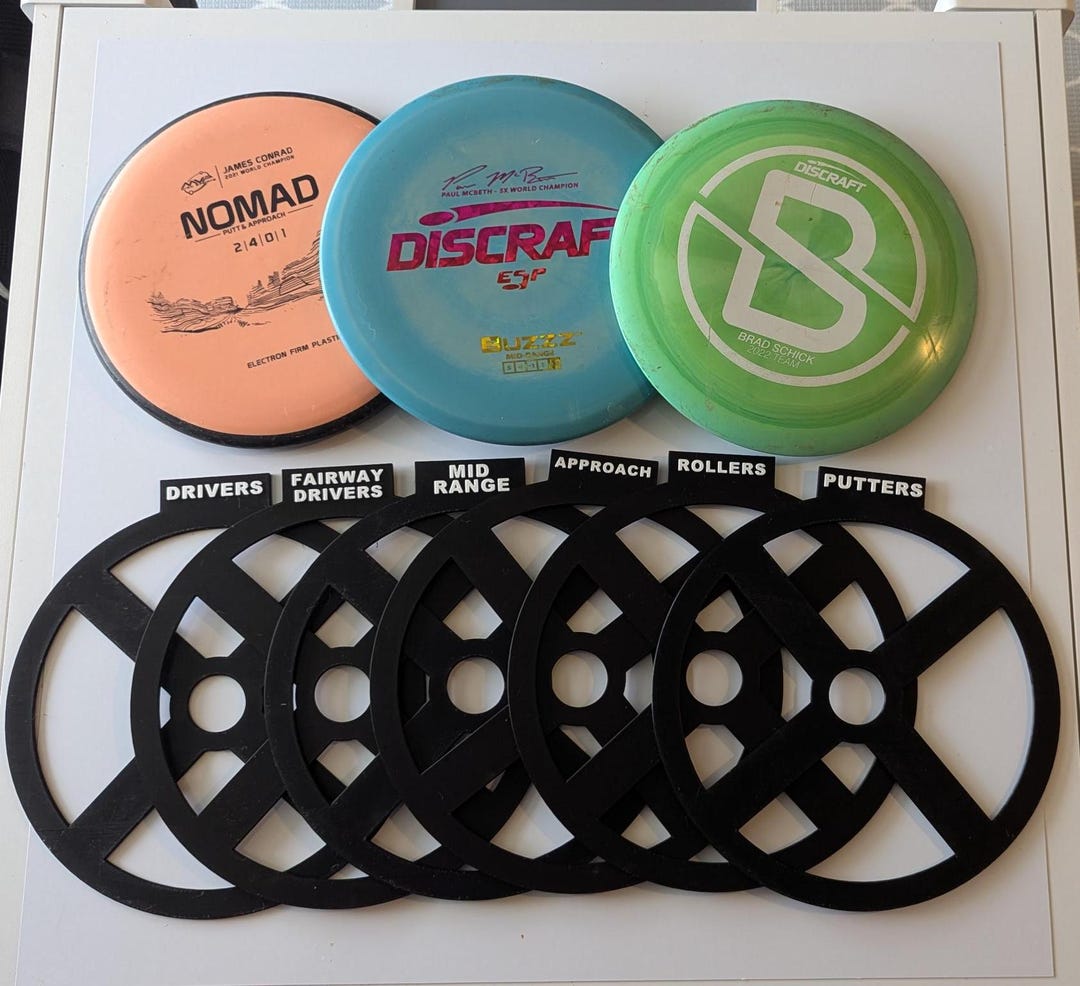 Disc Golf Bag Inserts! Full 6-piece Set - Driver, Fairway Driver, Mid ...