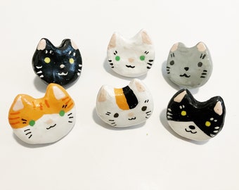 Custom Cat or Frog Clay Pin, Handmade - Etsy