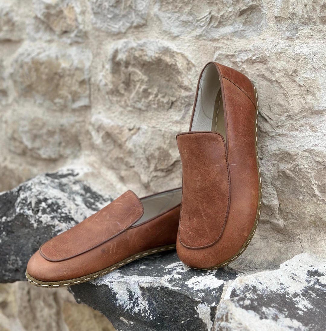 Earthing Leather Shoes: Grounding Copper Rivet Minimalist Design - Etsy