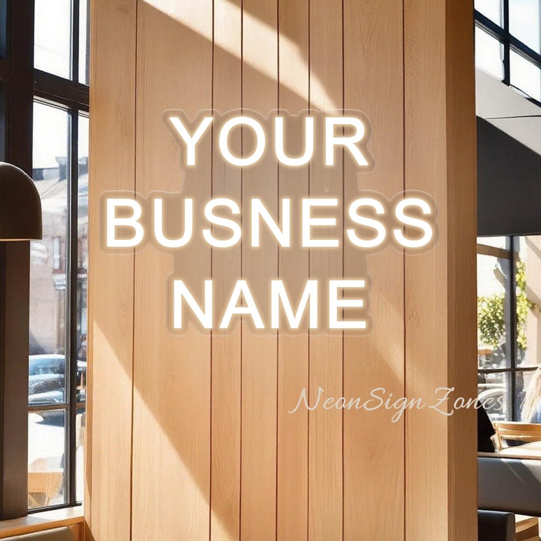 Custom Business Name Sign, Logo Led Light, Personalize Beauty Salon ...