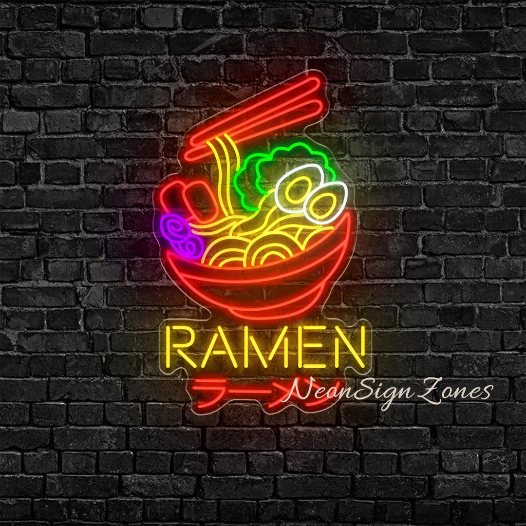 Custom LED Ramen Neon Sign for Restaurant Wall Decor, Japanese Food ...