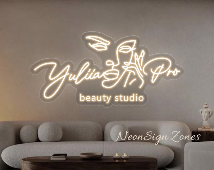 Beauty Bar Neon Signs. Custom Business LED Signs for Salons, Makeup ...