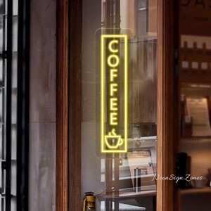 Custom Vertical Coffee Neon Sign,personalized LED Light for Coffee Bar ...
