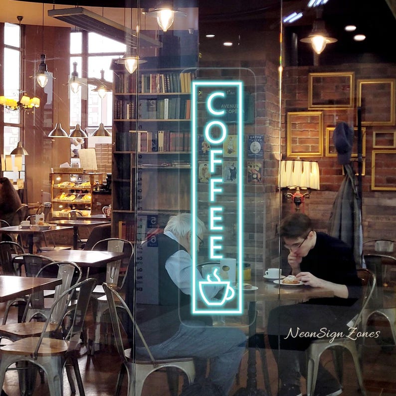 Custom Vertical Coffee Neon Sign,personalized LED Light for Coffee Bar ...