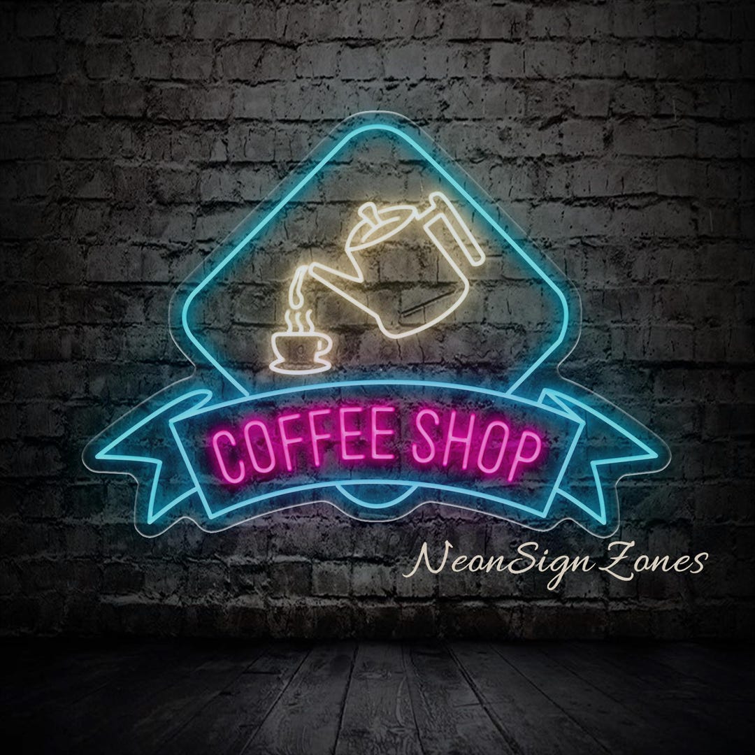 Custom Retro Coffee Shop LED Neon Sign for Cafe Bar Decor and Wall ...