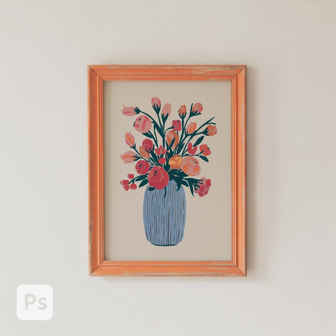 ISO Frame Mockup, Retro Frame Mockup, Poster Mockup, Orange Frame ...