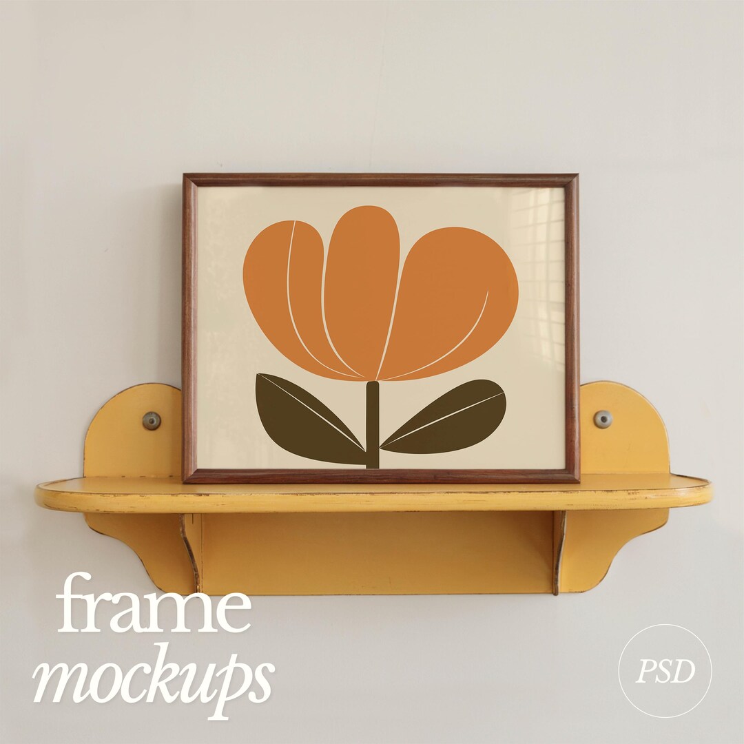 Horizontal Artwork Frame Mockup, Photo Frame Mockup, Photoshop Frame ...