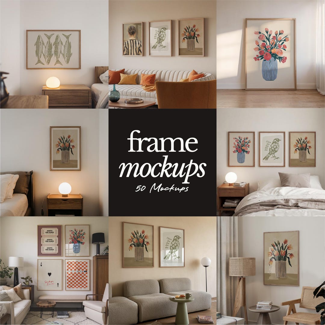 50 Mock up Frames, Big Bundle Mockups Contemporary Interior – 1 Frame ...