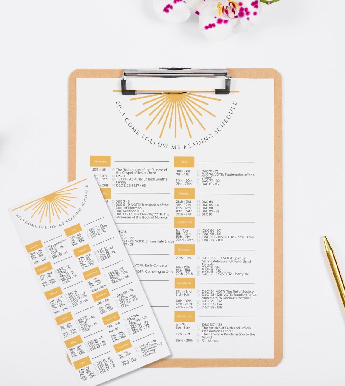 Come Follow Me 2025 Reading Schedule PLUS Bookmark LDS Doctrine ...