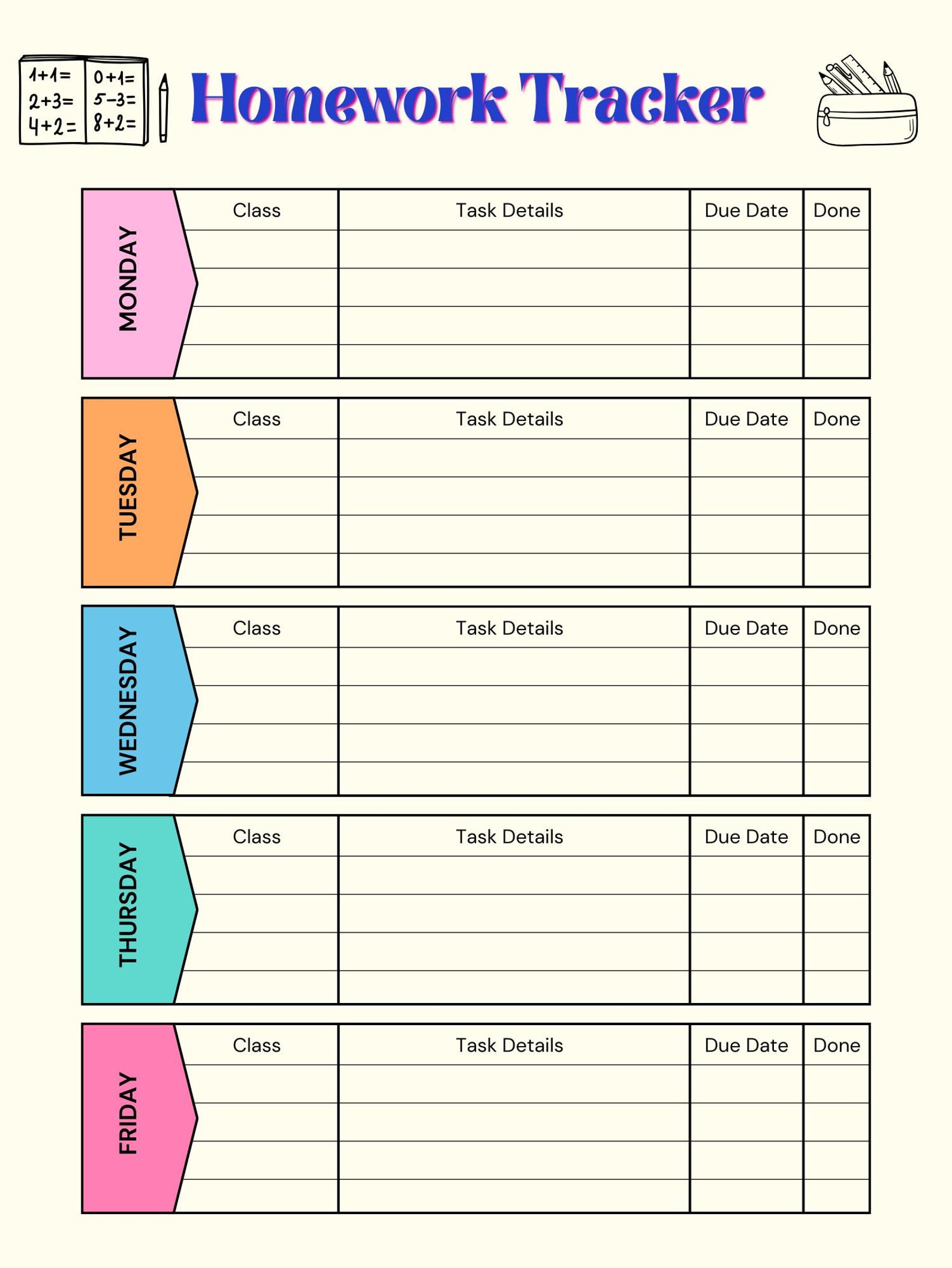 Ready for School Routine Chart for Kids, Back to School Checklist ...