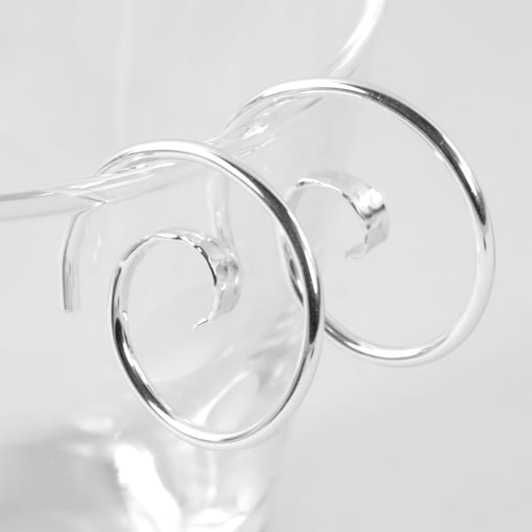 Sterling Silver Spiral Stretching Earrings - Etsy