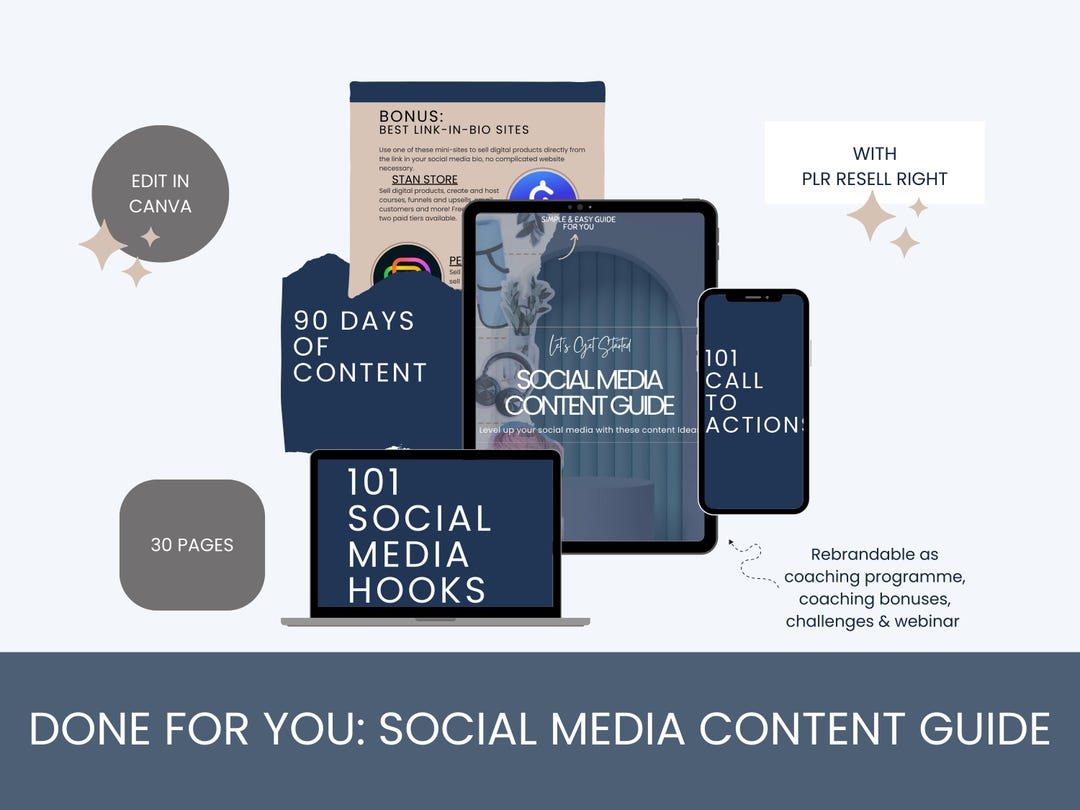 Social Media Content Guide: 101 Hooks, 101 Calls-to-action, 90-day ...
