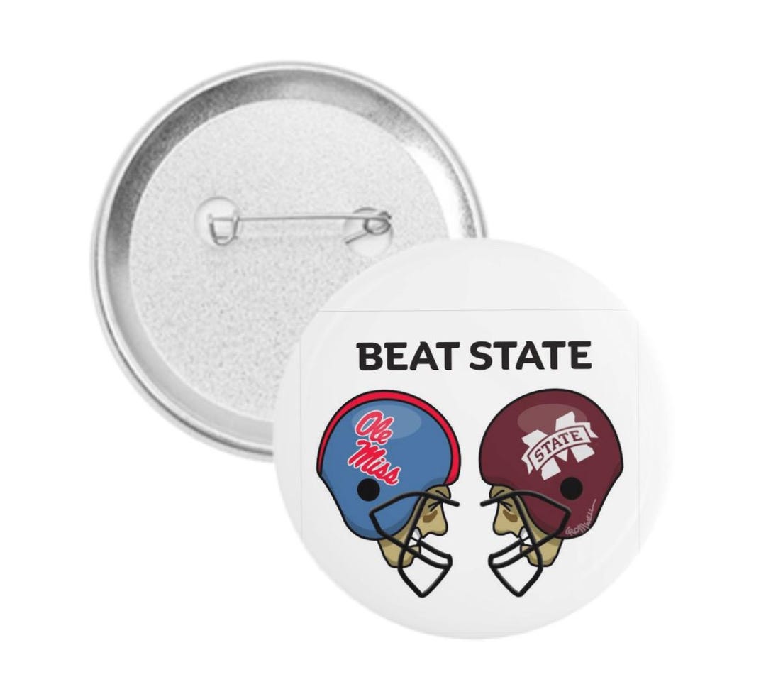 Ole Miss Vs Miss State Game Day Buttons - Etsy