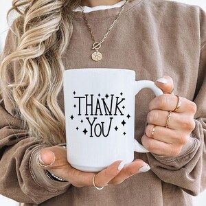 Thank You Ceramic Mug, Appreciation Gift, Give Thanks Coffee Cup ...