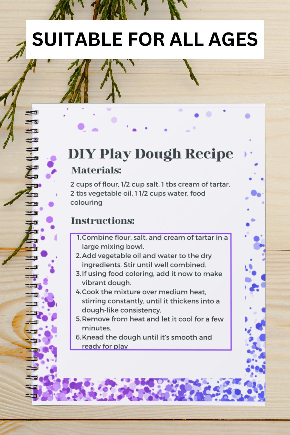 Playdough Sensory Activity Cards | DIY Play Dough Recipe & Creative ...