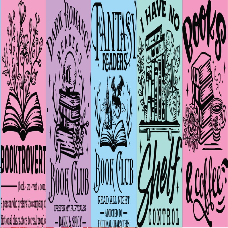 Laminated Bookmarks Cute Characters and Patterns - Etsy