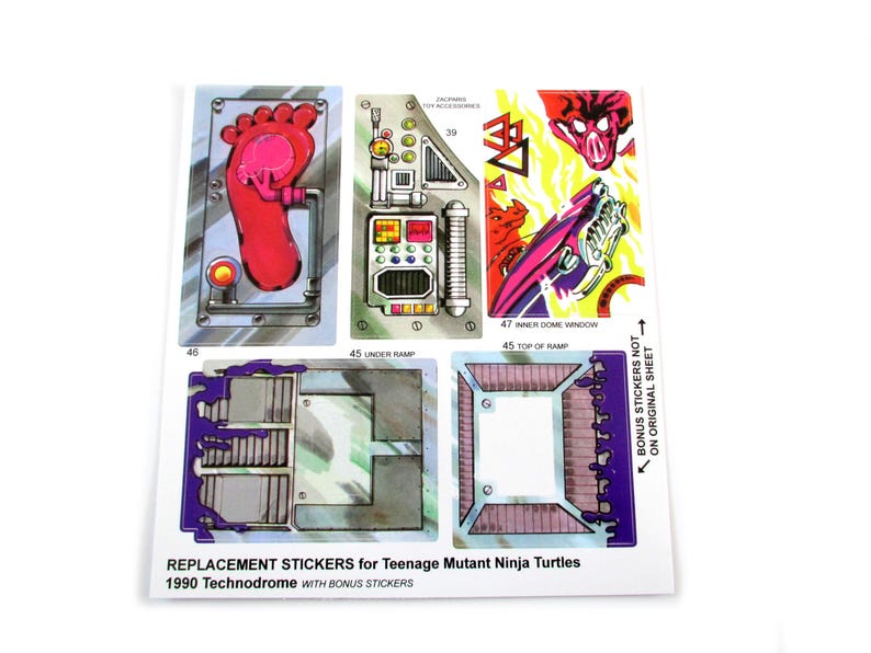 CUSTOM STICKERS for TMNT 1990 Technodrome Teenage Mutant Ninja Turtles ...
