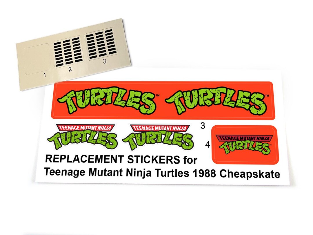 CUSTOM STICKERS for TMNT 1988 Cheapskate Teenage Mutant Ninja Turtles ...