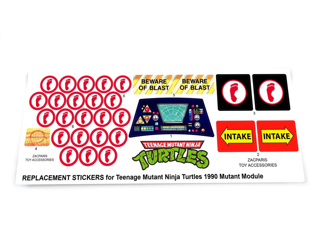 CUSTOM STICKERS for TMNT Mutant Module 1990 Teenage Mutant Ninja Turtle ...