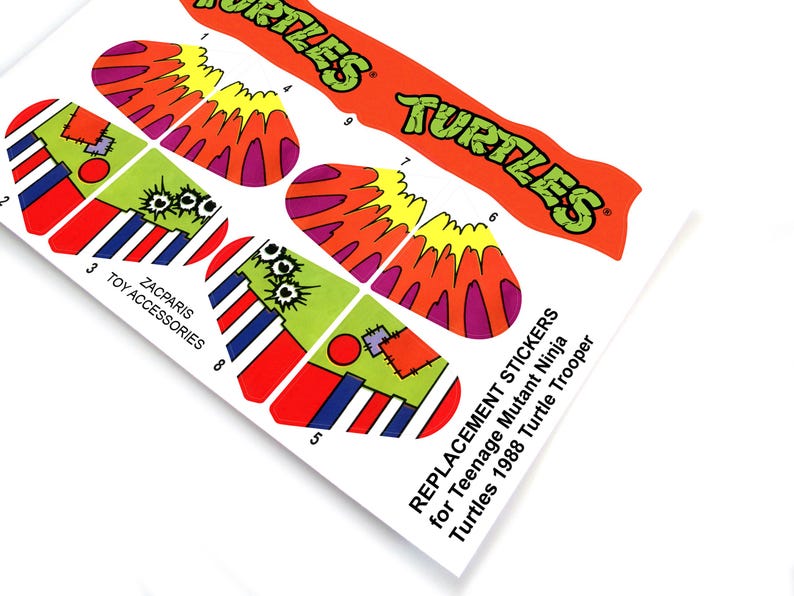 CUSTOM STICKERS for TMNT 1988 Turtle Trooper Teenage Mutant Ninja ...