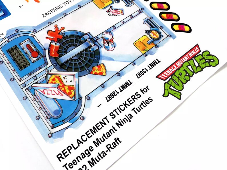 CUSTOM STICKERS for TMNT Muta-raft 1992 Teenage Mutant Ninja Turtles - Etsy