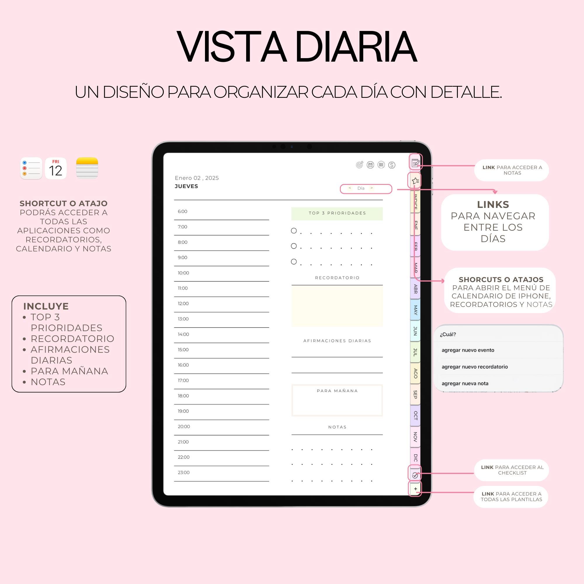 Spanish 2025 Digital Planner for iPad & Tablet, Apple and Google ...