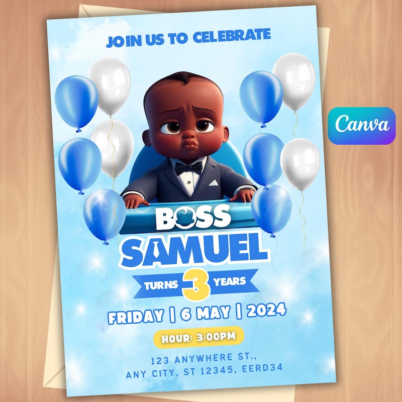 Boss Baby Invitation - Etsy