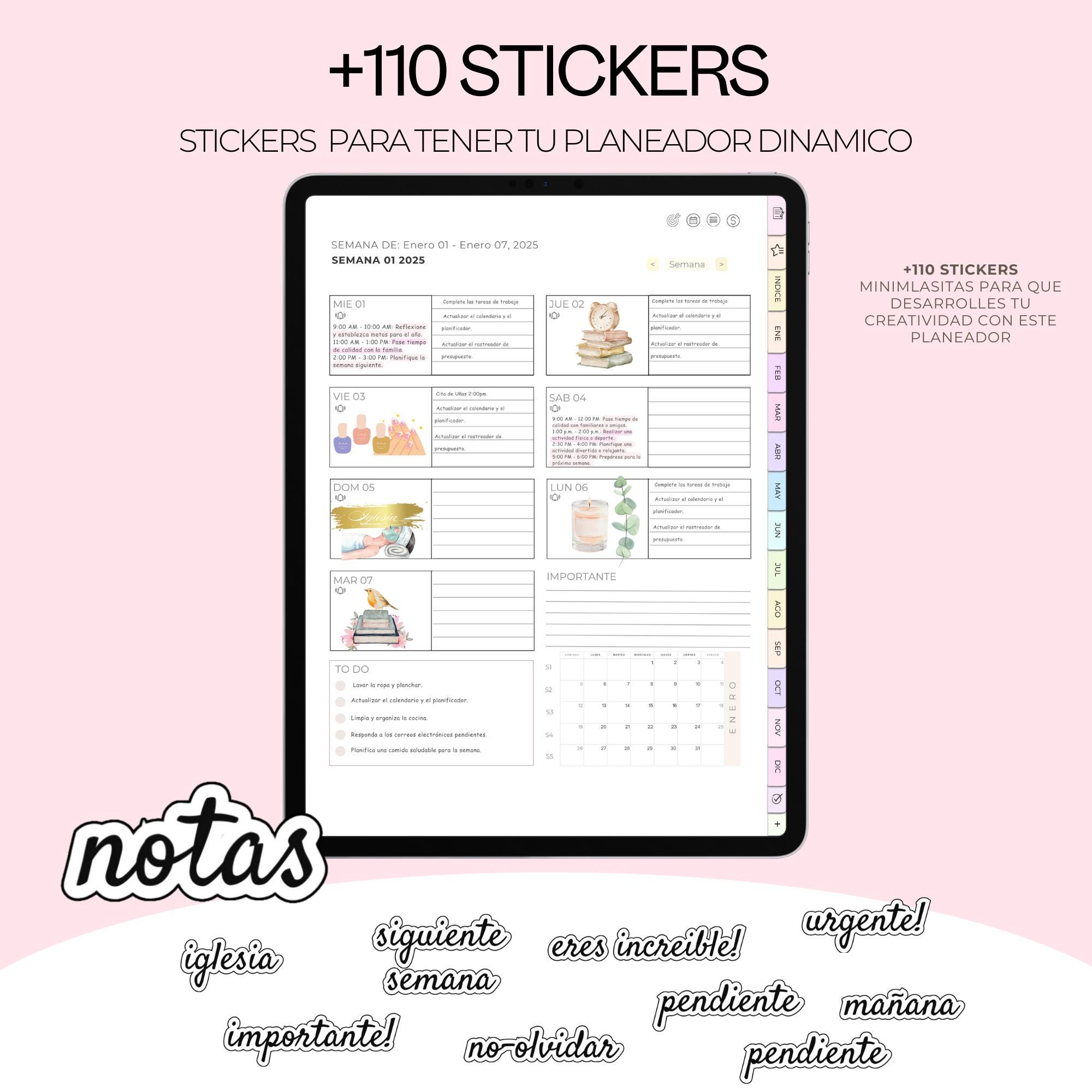 Spanish 2025 Digital Planner for iPad & Tablet, Apple and Google ...