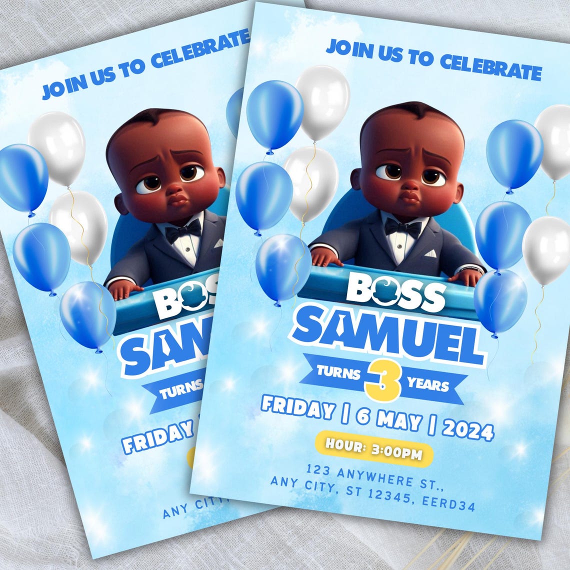 Baby Boss Invitation, Invitación Baby Boss, Invitacion Cumpleaños Baby ...