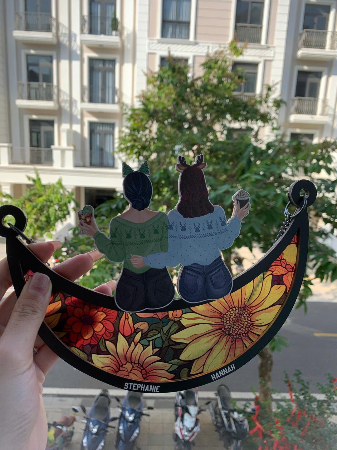 Custom Best Friend Stained Glass Suncatcher, Personalized Friendship ...