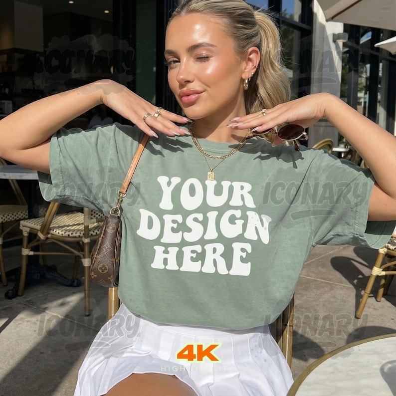 Comfort Colors C1717 Bay Shirt Mockup Comfort Color Bay Tshirt Mock-up ...