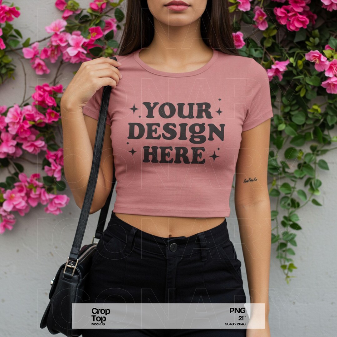 Desert Pink Next Level 5080 Mockup Cropped T-shirt Mockup NL 5080 Mock ...