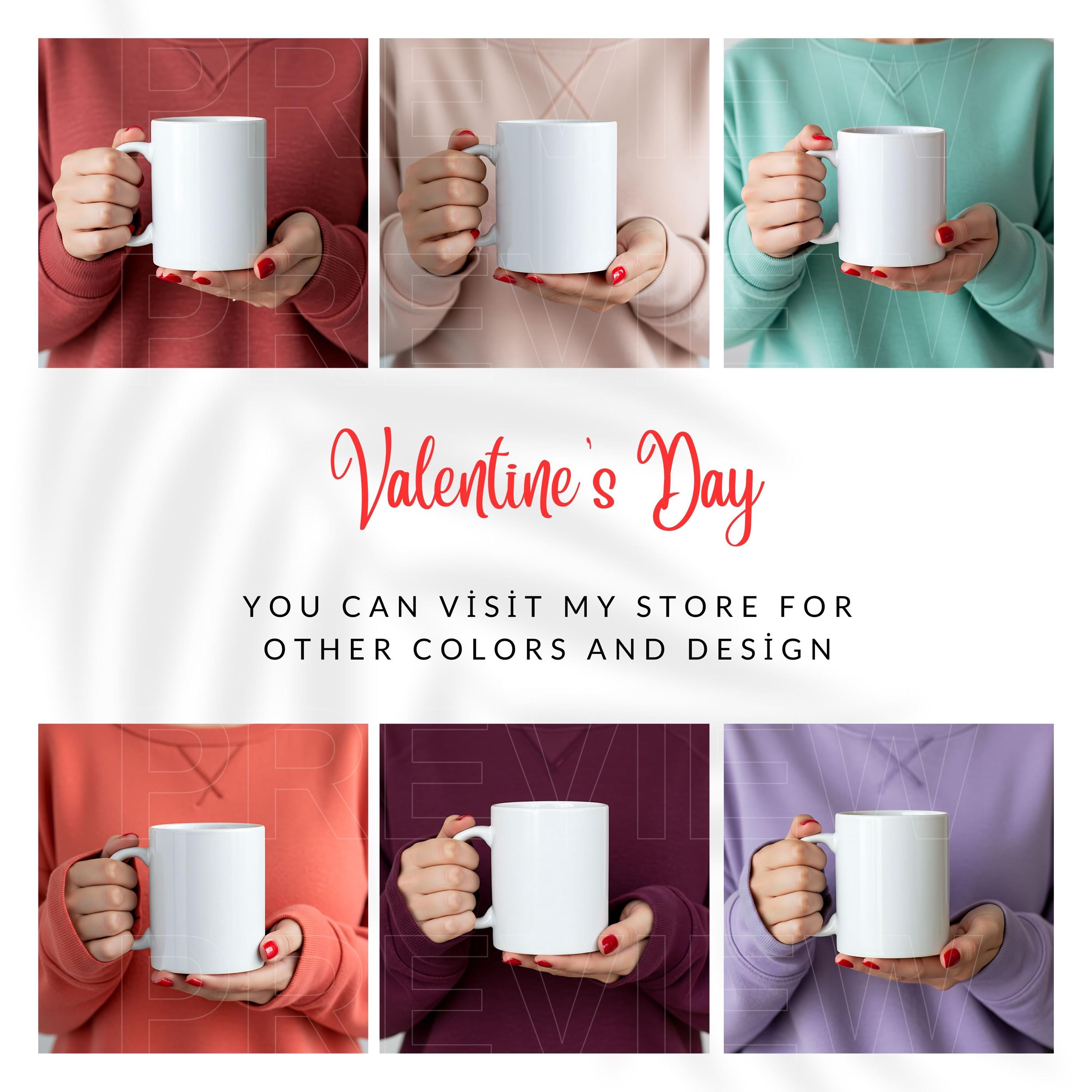 11oz Pink Two-tone Mug Mockup, POD Mug Mockup, Sublimation Mug Mockup ...