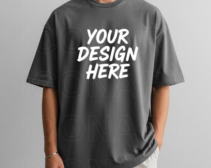 Pepper Comfort Colors C1717 Mockup, Comfort Colors Mockup, Model Male ...