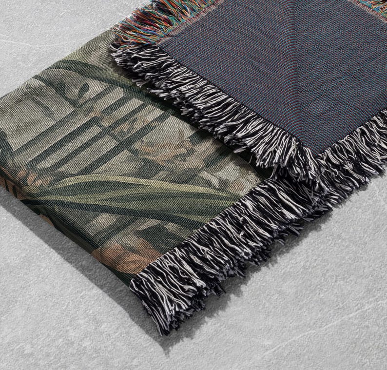 Quirky Ghost in Greenhouse Woven Blanket for Unique Home Decor ...