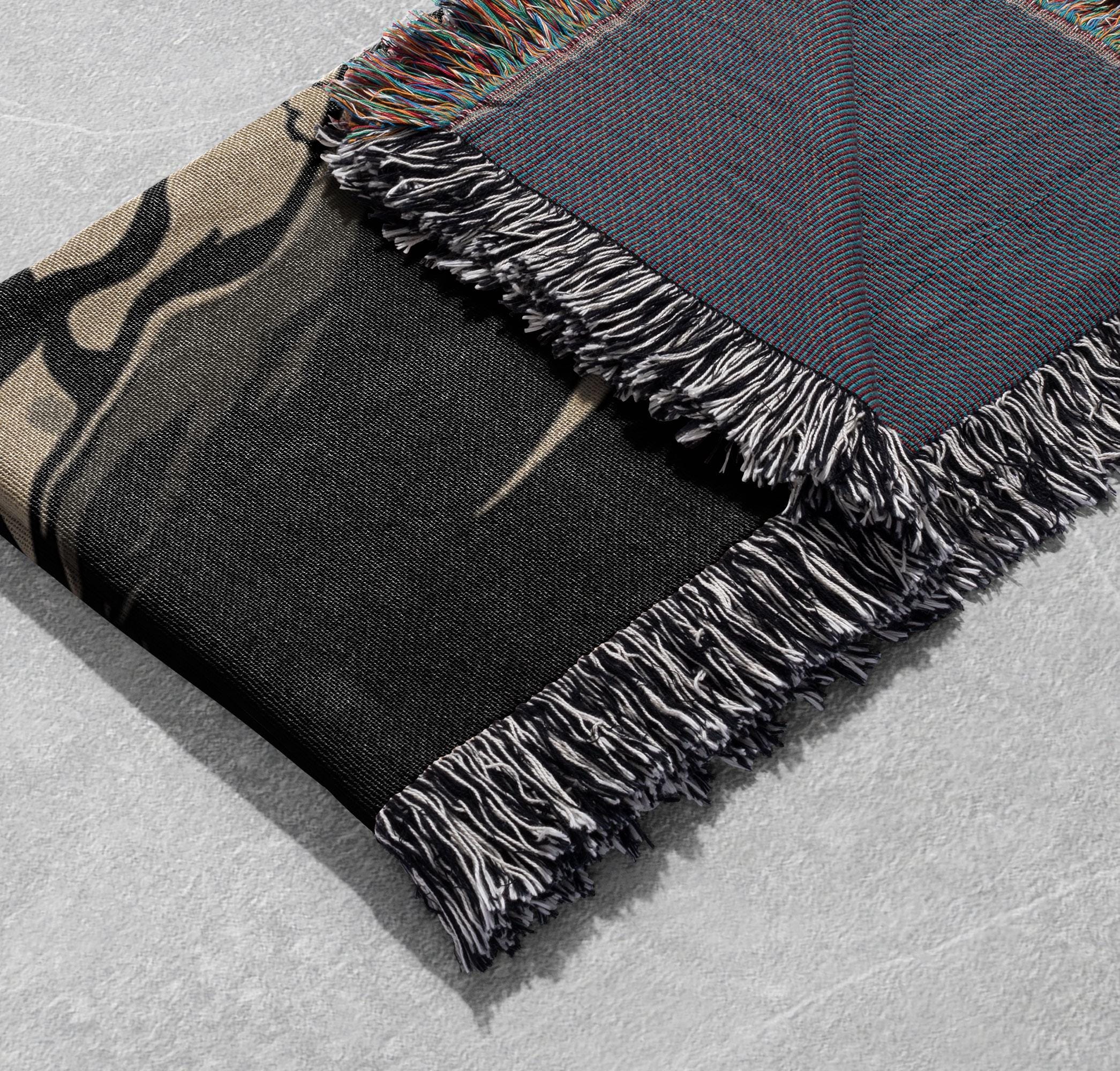 Grim Reaper Gothic Woven Blanket Dark Skeleton and Cemetery Art Throw ...