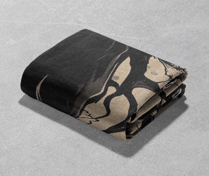 Grim Reaper Gothic Woven Blanket Dark Skeleton and Cemetery Art Throw ...