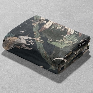 Fantasy World Map Woven Blanket 100% Cotton With Fringe - Mystical ...