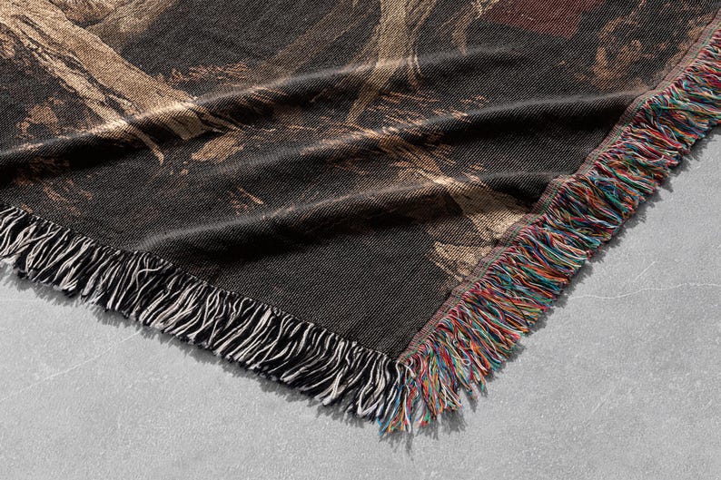 100% Cotton Medieval Knight Woven Blanket, Castle Tapestry Throw ...