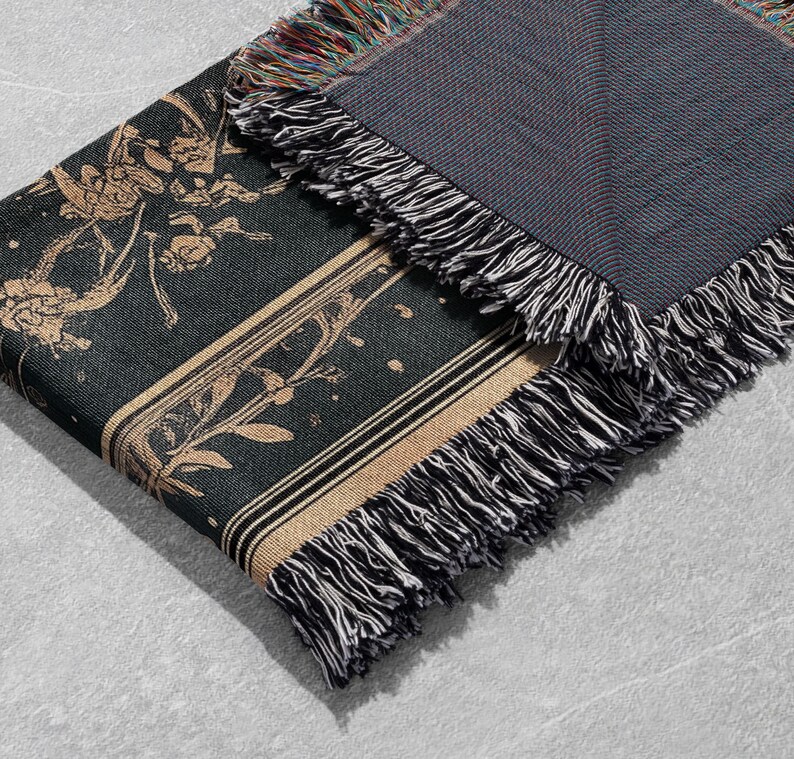 100% Cotton Celestial Sun and Moon Woven Blanket, Mystical Astrology ...