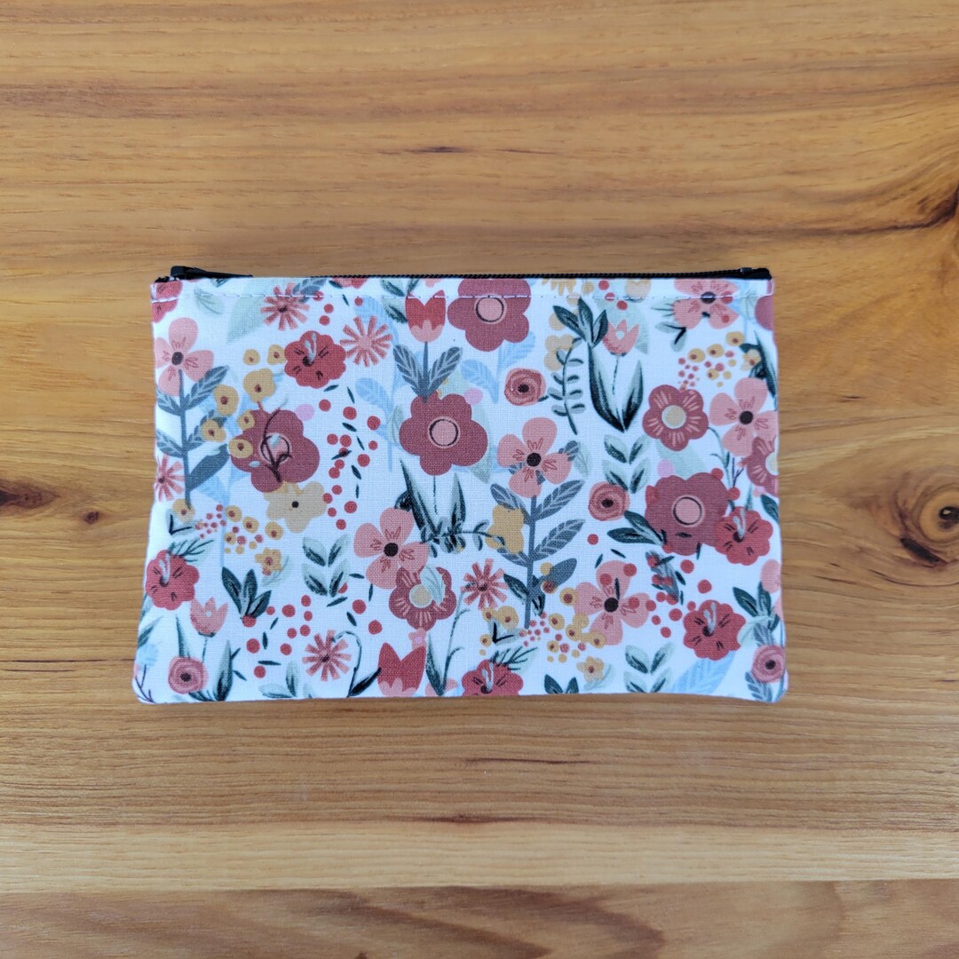 Pick Your Size Handmade Boho Floral Zipper Pouch - Etsy