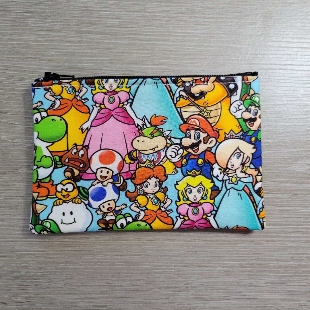 Pick Your Size Super Mario Bros Fabric Zipper Pouch Gifts for Women Zip ...