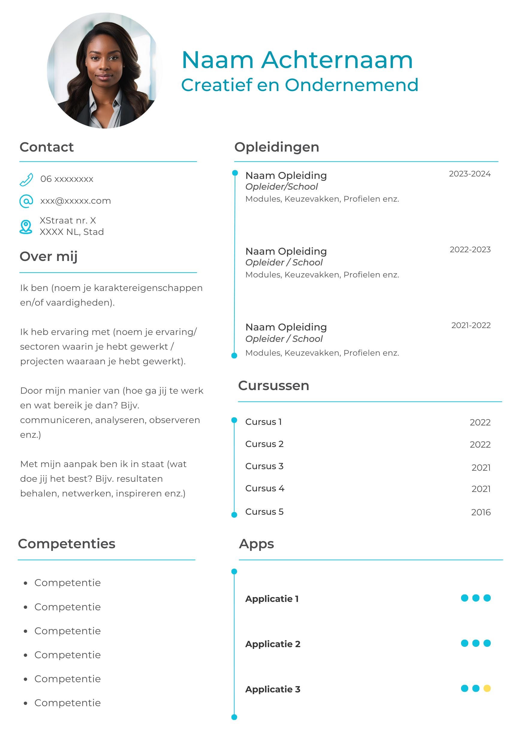 CV & Motivation Letter in Dutch: 3 Canva Templates With a Focus on ...